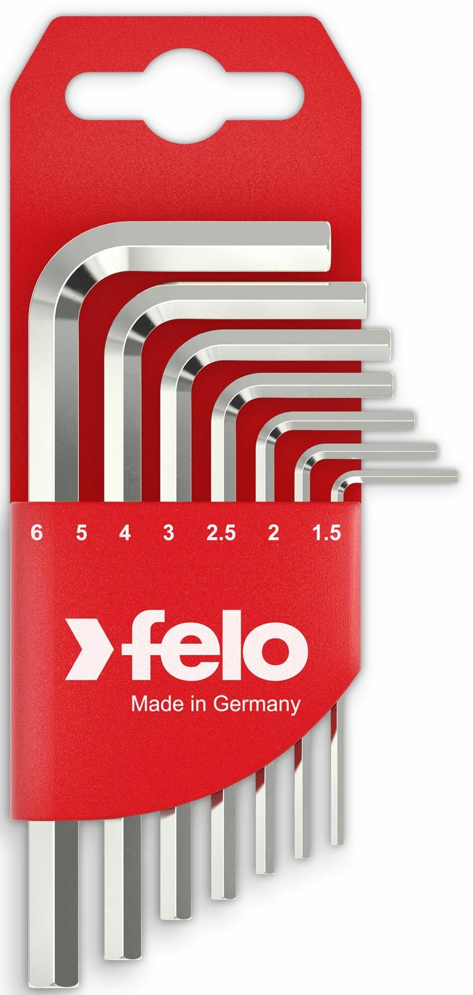 Набор ключей Г-образных шестигранных Felo HEX 1,5-6,0мм коротких 7шт