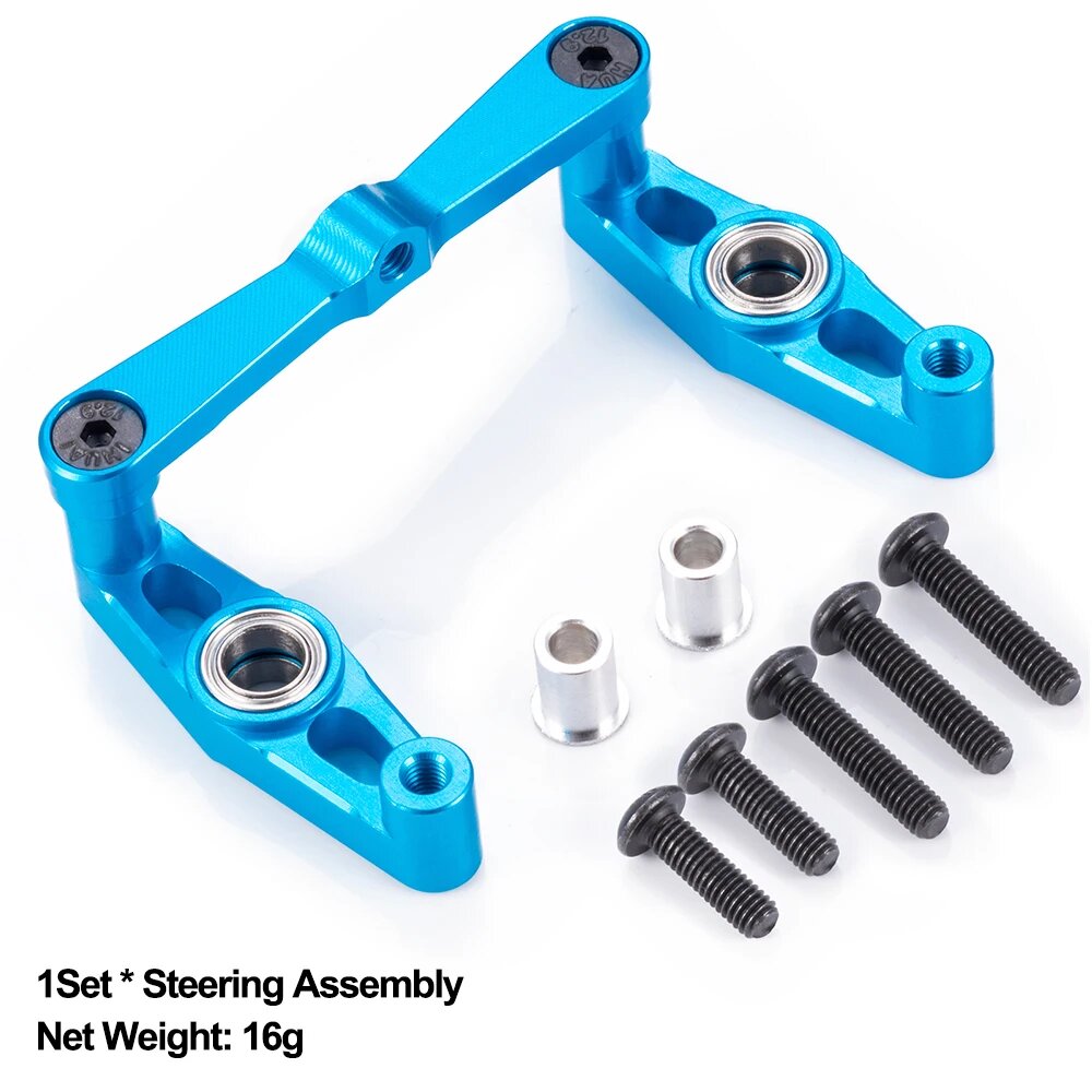 Металлический набор для модернизации Tamiya TT02 1/10 RC Car Синий, Steering Assembly