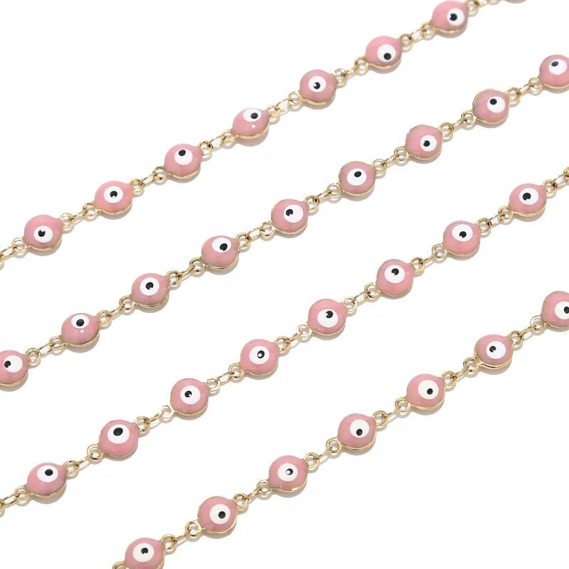Цепочка для бижутерии из нержавеющей стали Touredbeads 1 метр 6 мм Gold Pink