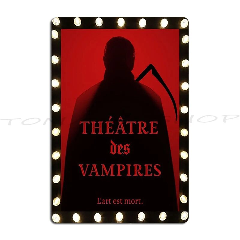Металлическая табличка "Théâtre des Vampires" 20x30см, B06225
