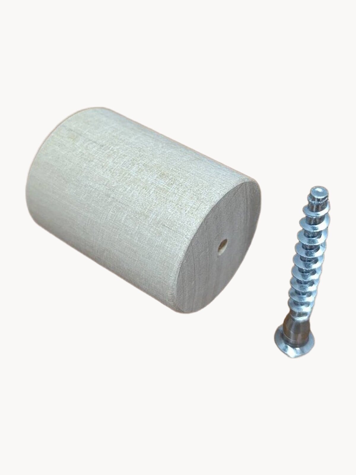 Ножки мебельные деревянные, 5 см, с евровинтами, шлифованные, диаметр 36мм, береза