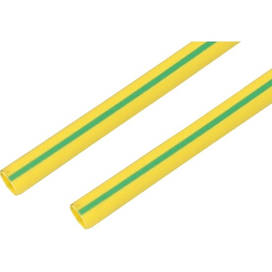 Термоусадочная трубка Rexant 35,0/17,5 мм желто-зеленая (10 шт. по 1 м.), 23-5008