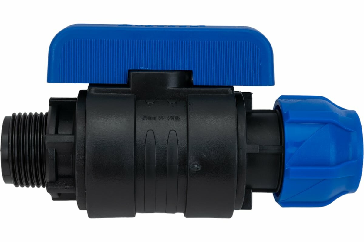 VALFEX Шаровой кран ПНД компрессионный разборный наружная резьба 25x1 1210012625100