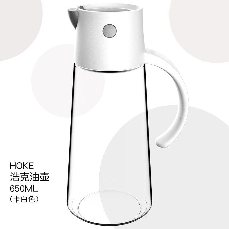Автоматическая открывающаяся и закрывающаяся стеклянная масленка HaoKe, кухонная масленка с крышкой, герметичная, для приправ, уксуса, масла, прямые продажи от производителя