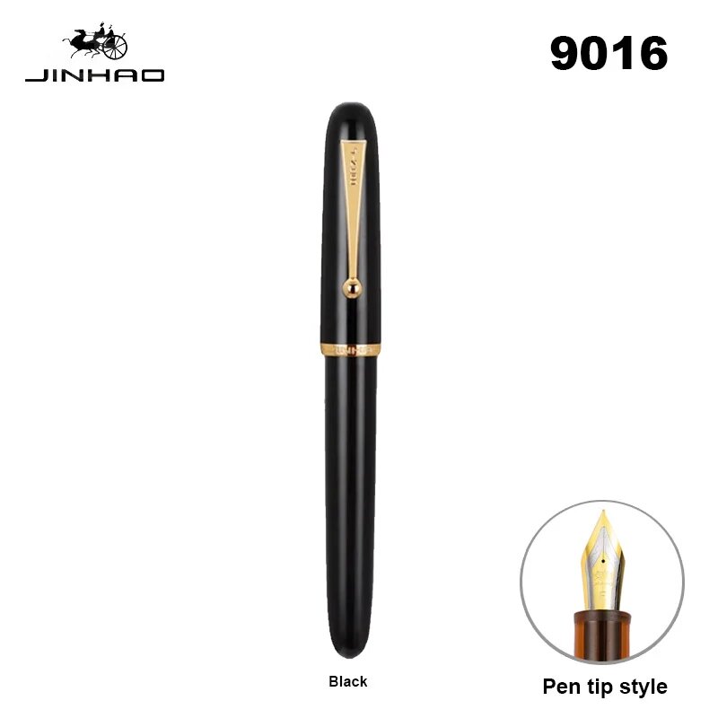 Jinhao 9016 перьевая ручка прозрачная EF/F/M EF(Approx 0.38mm), Black