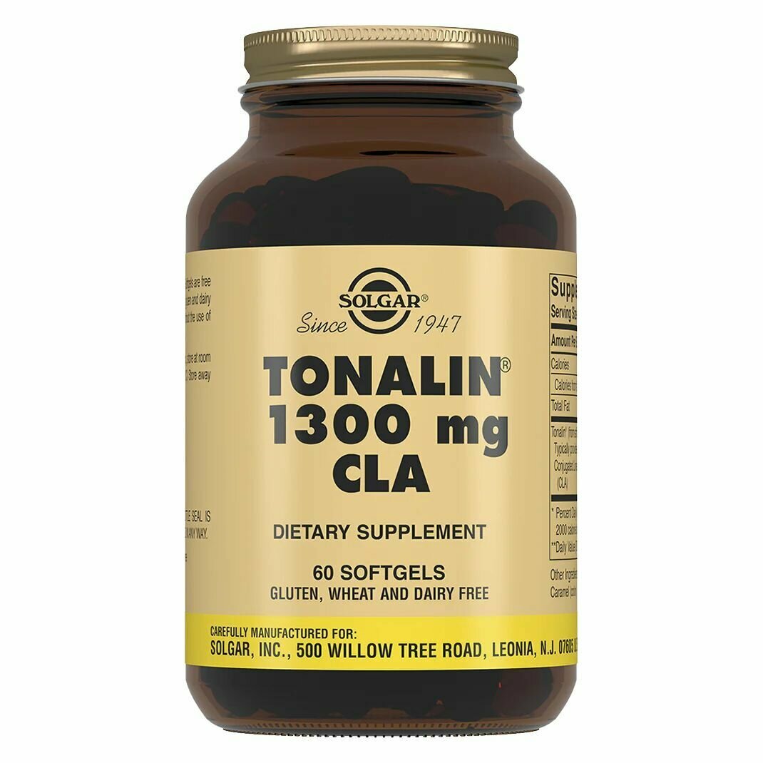 Солгар Тоналин КЛК 60 капсул, дополнительный источник полиненасыщенных жирных кислот