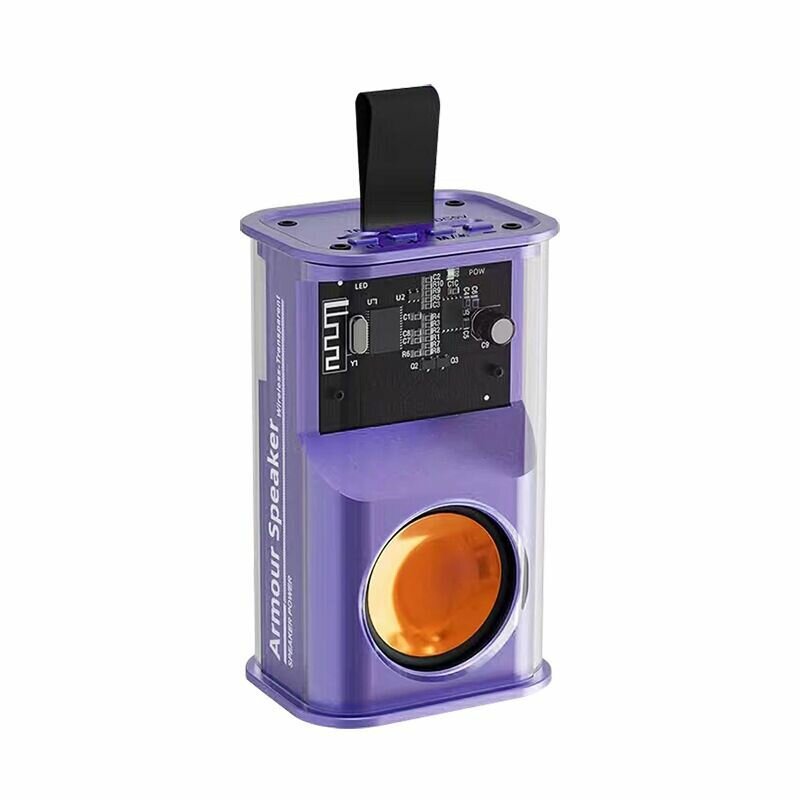 Прозрачный механический дрон Bluetooth-колонка K08 портативная с RGB-подсветкой и TWS-связью для мужчин подарок