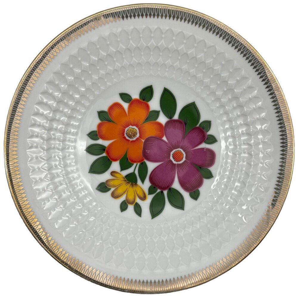 Сухарница "Герберы", 19 см, фарфор, 1950-1960 гг, Heinrich Winterling, Германия