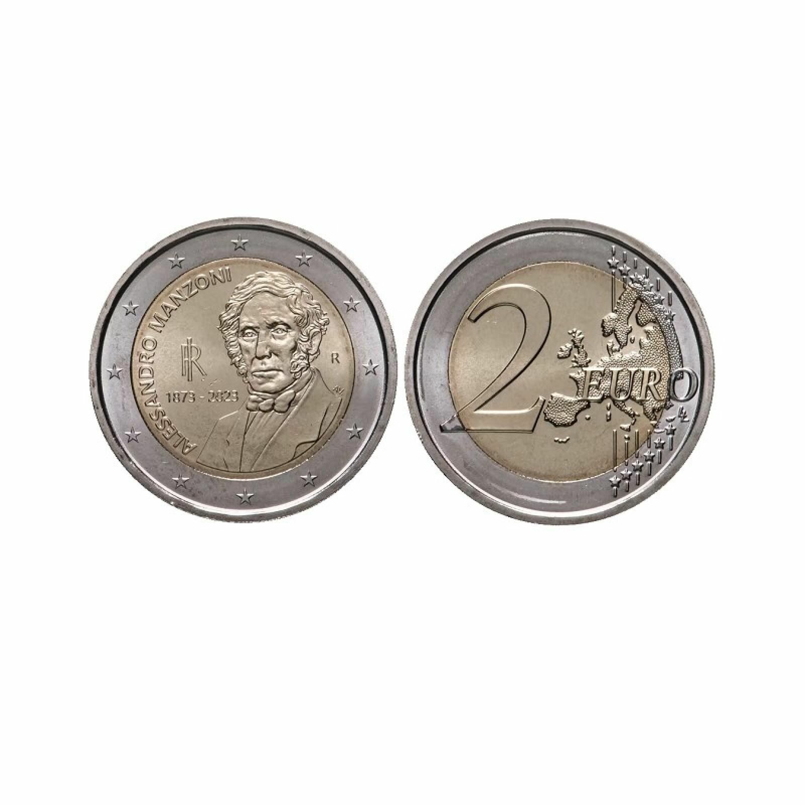 2 евро Италии 2023 г. Алессандро Мандзони