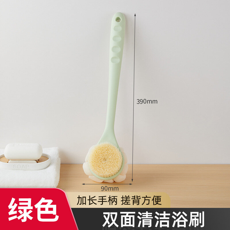 Щетка для купания, скраббер для спины, не нужна помощь, длинная ручка, мягкая щетина, двусторонняя щетка для ванны, волшебный скраббер, отшелушивающая щетка, инструмент для удаления грязи