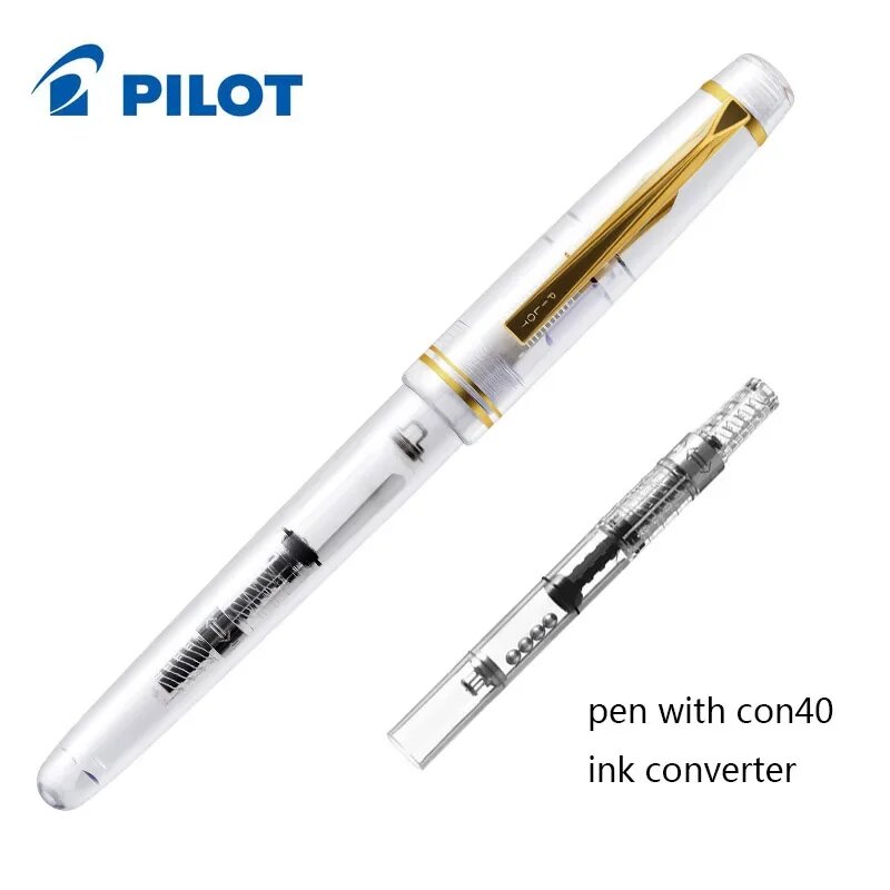 Pilot перьевая ручка прозрачная, перо EF (0.28mm)