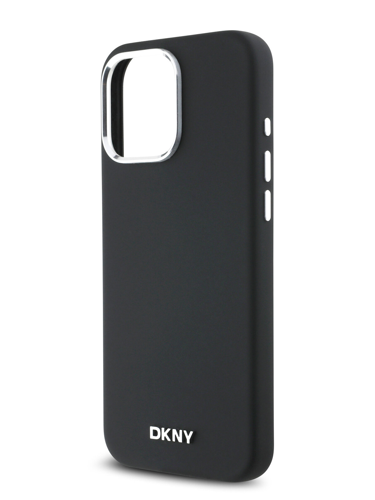 DKNY для iPhone 16 Pro Max чехол Liquid Silicone Metal logo and Camera frame Hard Black (MagSafe)