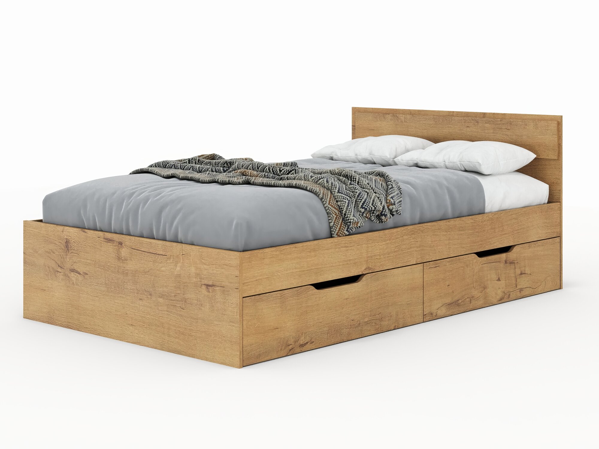 Есэндвич Монако Кровать 120х200 полутораспальная, 200х78х123 см (Дуб бунратти), с ящиками