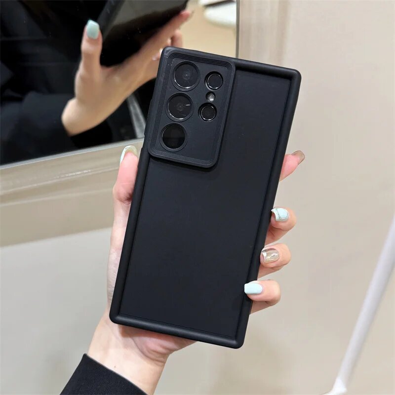 Чехол Samsung S25 Ultra черный, силиконовый
