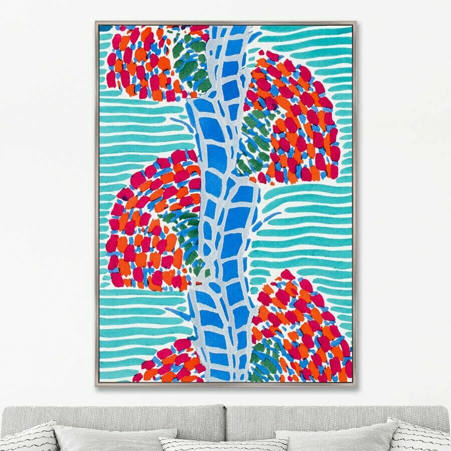 Картина на стену для интерьера. Floral art nouveau artwork, plate No 17, 1925г. Размер: 75х105см. Печать на натуральном Холсте.