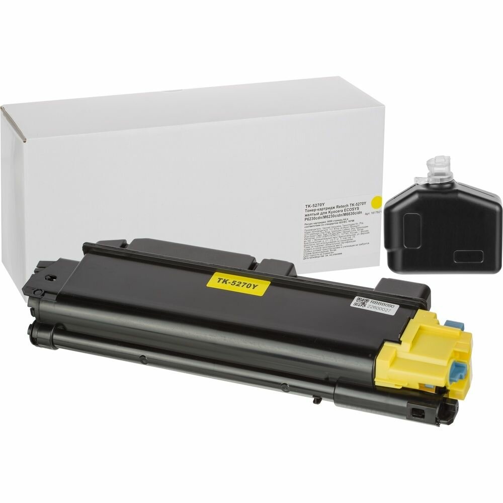 Тонер-картридж Retech желтый, для Kyocera P6230/6630 (TK-5270Y)