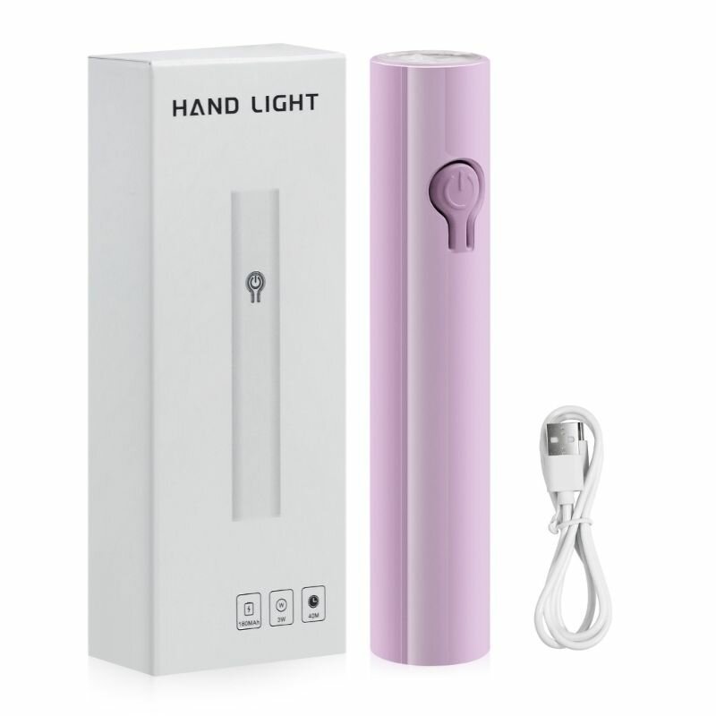 Компактная светодиодная сушилка для ногтей, легкий вес, портативный дизайн, USB-зарядка, для быстрой сушки гель-лака дома или в путешествиях, Фиолетовый