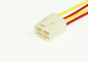 Колодка разъем соединительная 4 контакт 6 3 мм мама с проводами YADA 905060