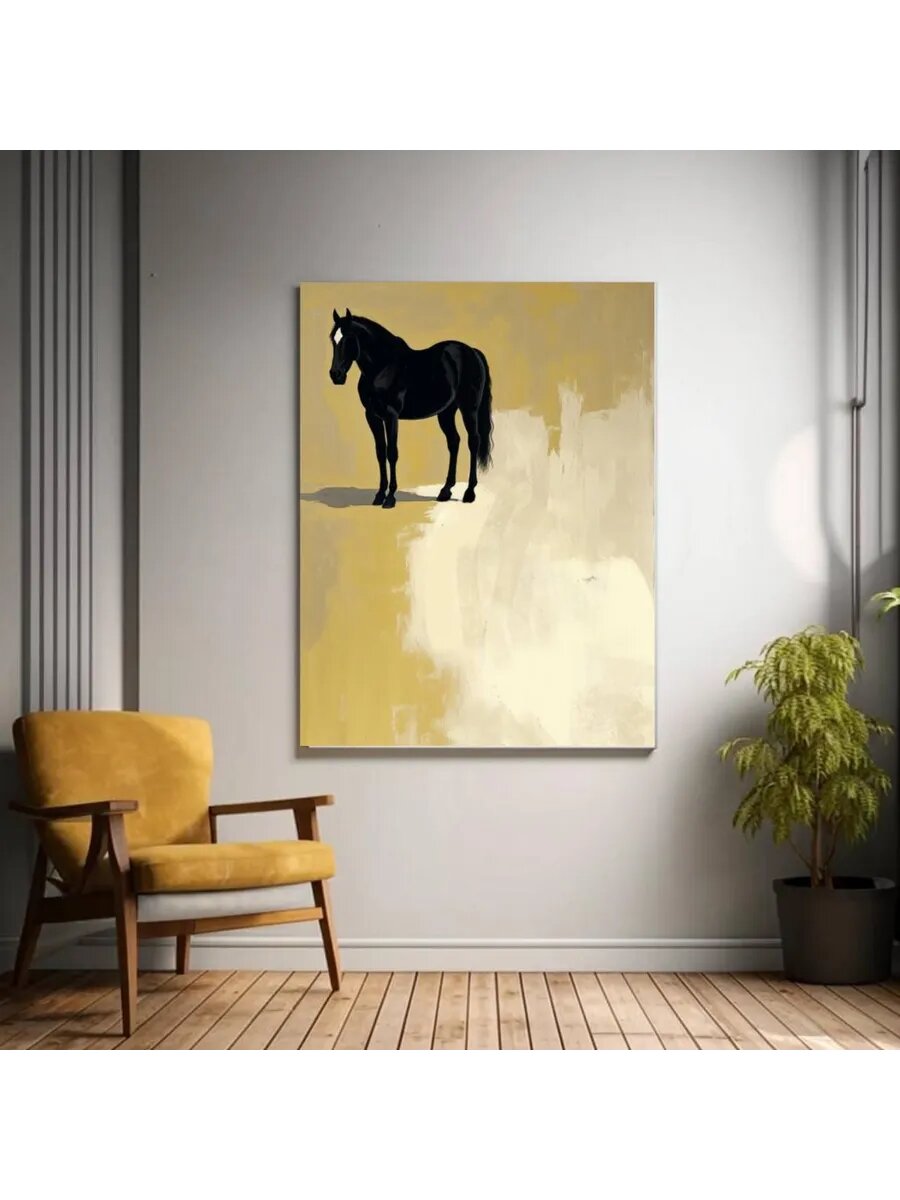 Картина на стену с креплением Конь, жеребец, лошадь, интерьерная, 30*40 см