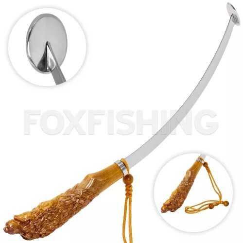 Квок на сома Фоксфишинг титановый #1050 рукоять резная из дерева