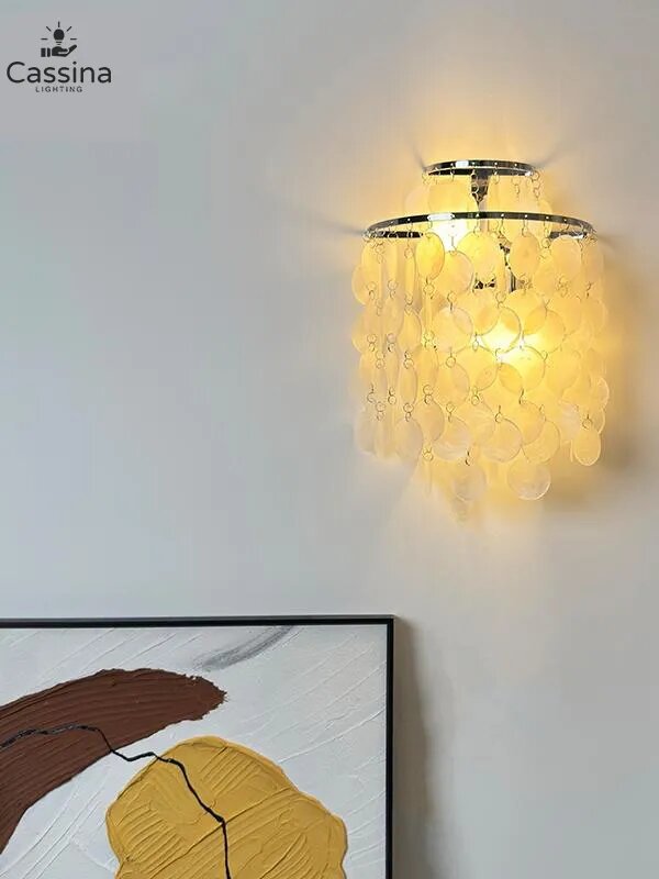 Cassina Люстра E27, 8 Вт, 270x140x360 мм, Скорлупа, Слоновая кость/Серебристый, RGB, IP21 — фото 1
