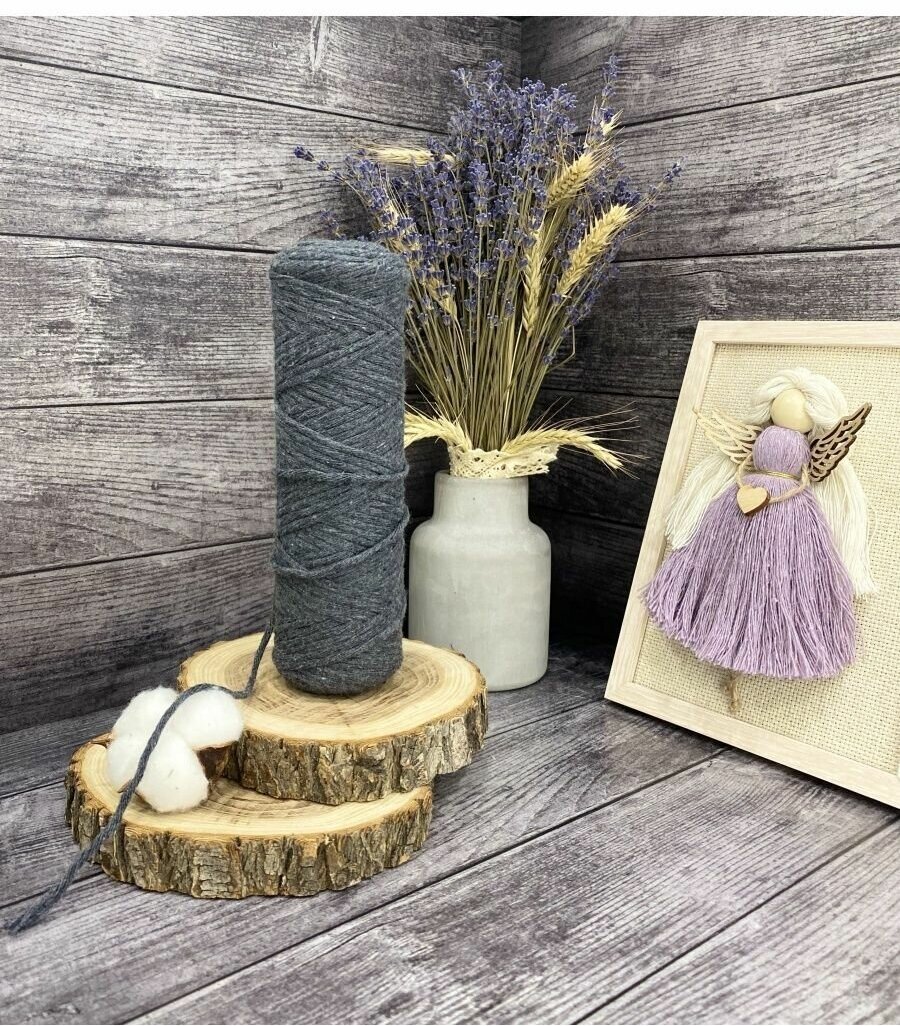 Шпагат хлопковый 2 мм 100м для макраме