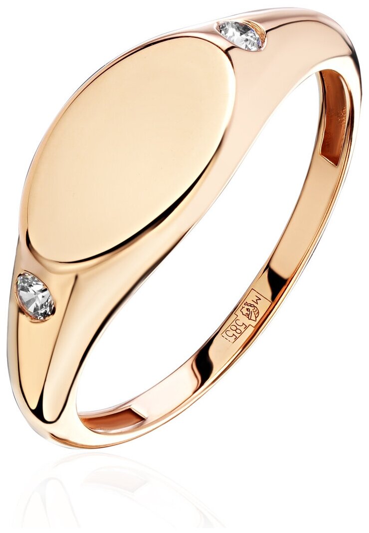 Кольцо, красное золото, 585 проба, фианит