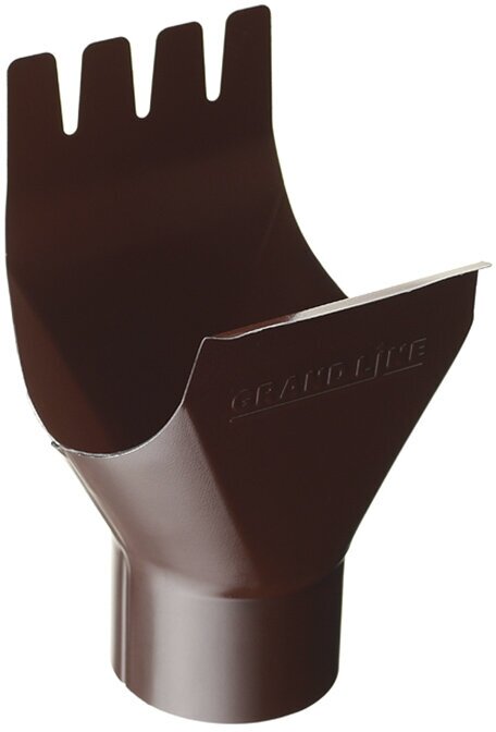 Воронка желоба Grand Line металлическая d125-90 мм коричневая RAL 8017