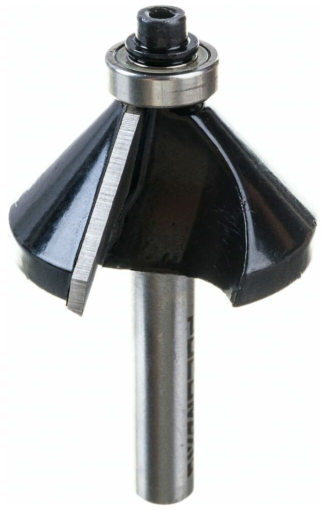 Фреза кромочная конусная с нижним подшипником серия 1022 Росомаха 40x18, для ручных фрезеров и фрезерных станков