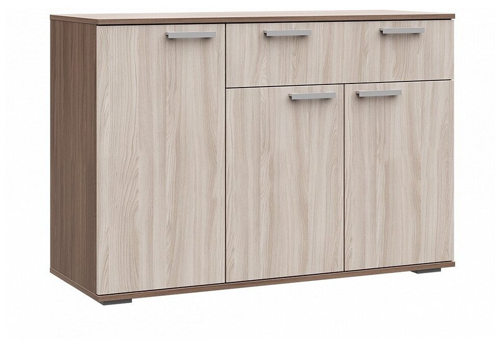 Комод Стендмебель К-4, ЛДСП, 120 см x 46 см x 83 см цвет Ясень шимо темный-светлый