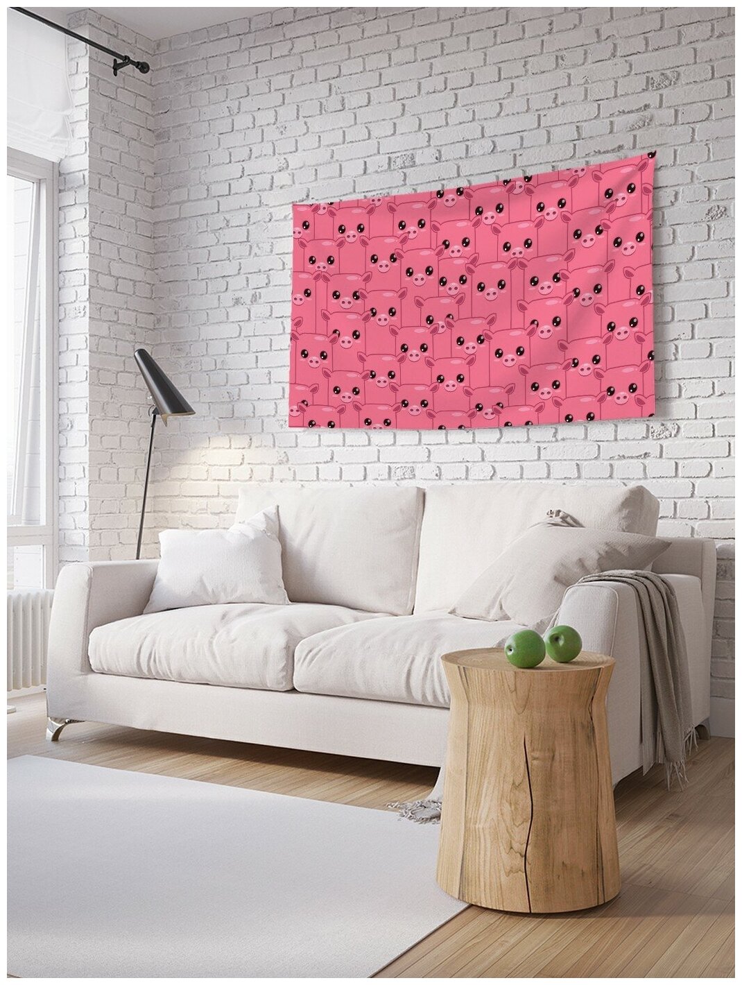 Горизонтальное фотопанно JoyArty на стену "Розовые свинки", 150x200 см