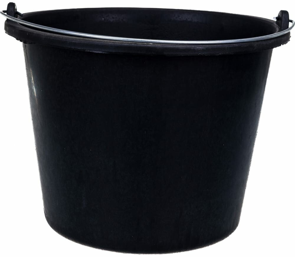 Ведро НАШ инструмент резинопластмассовое с металлической ручкой 12л /Р/ 080506-001-012