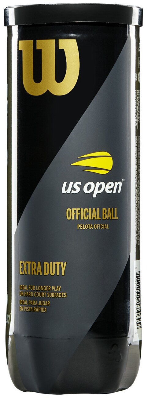 Теннисный мяч Wilson US Open (Висон ас опен), набор мячей 3 штуки в банке