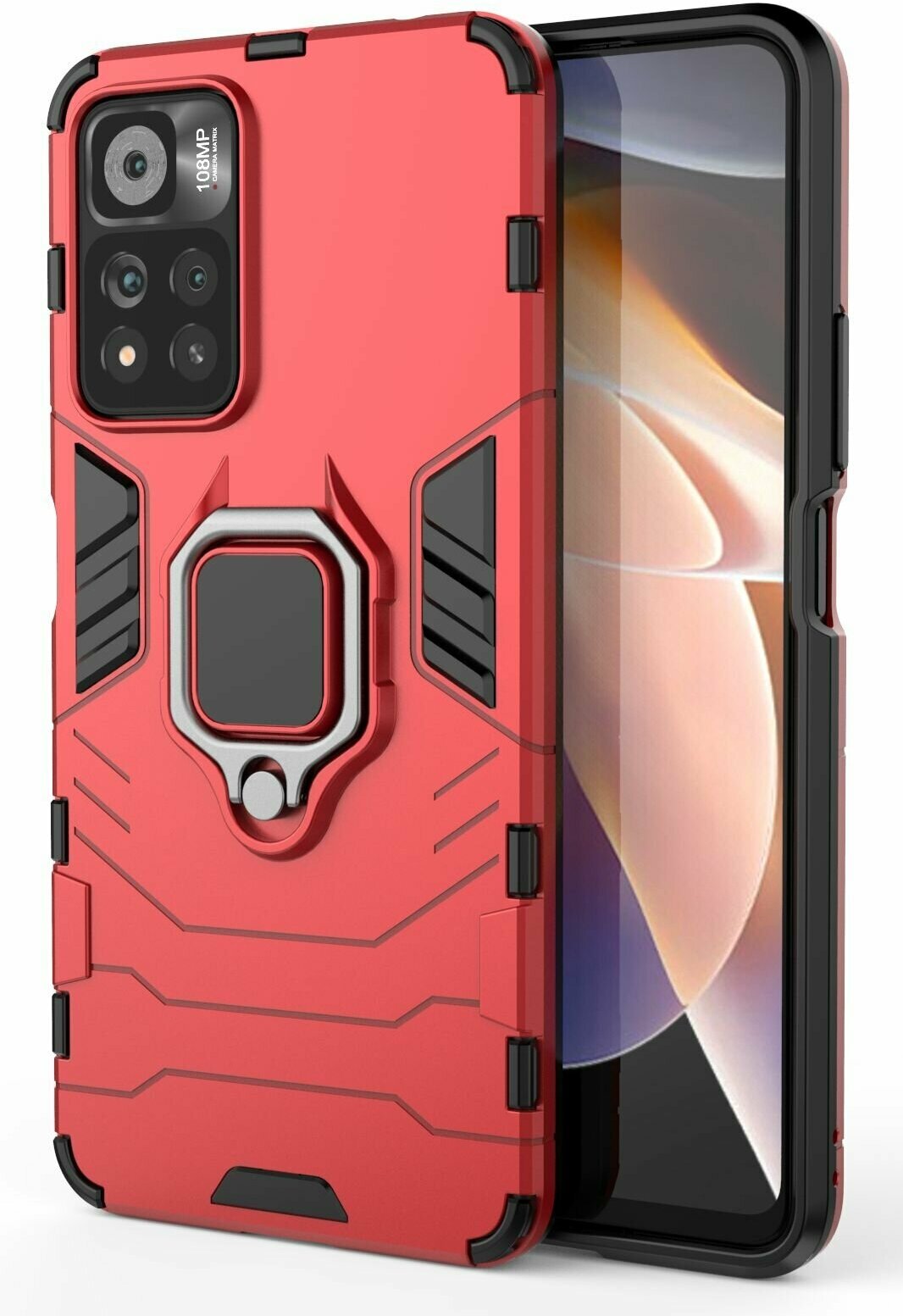 Чехол противоударный для Xiaomi Redmi Note 11 Pro+ 5G MediaTek Dimensity 920 (Красный)