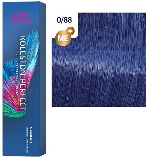 Wella Professionals Профессиональная краска для волос Koleston Perfect ME+ 0/88 Синий интенсивный, 60 мл