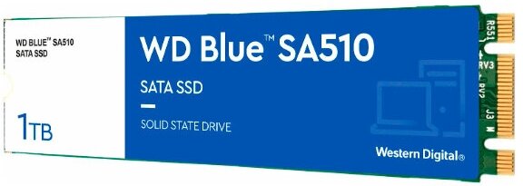SSD-накопитель Western Digital Blue SA510, 1TB, M.2, SATA 6Gb/s