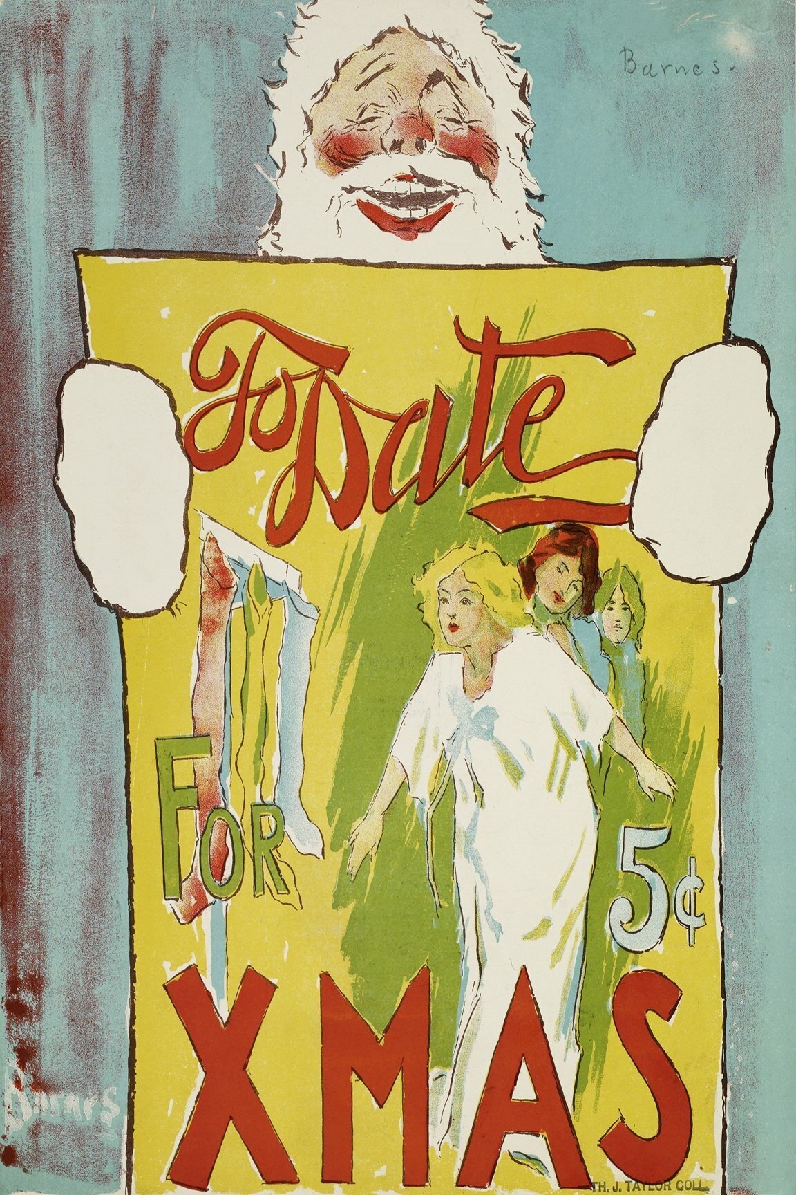 Постер / Плакат / Картина Зима - Дед Мороз с плакатом 60х90 см в подарочном тубусе