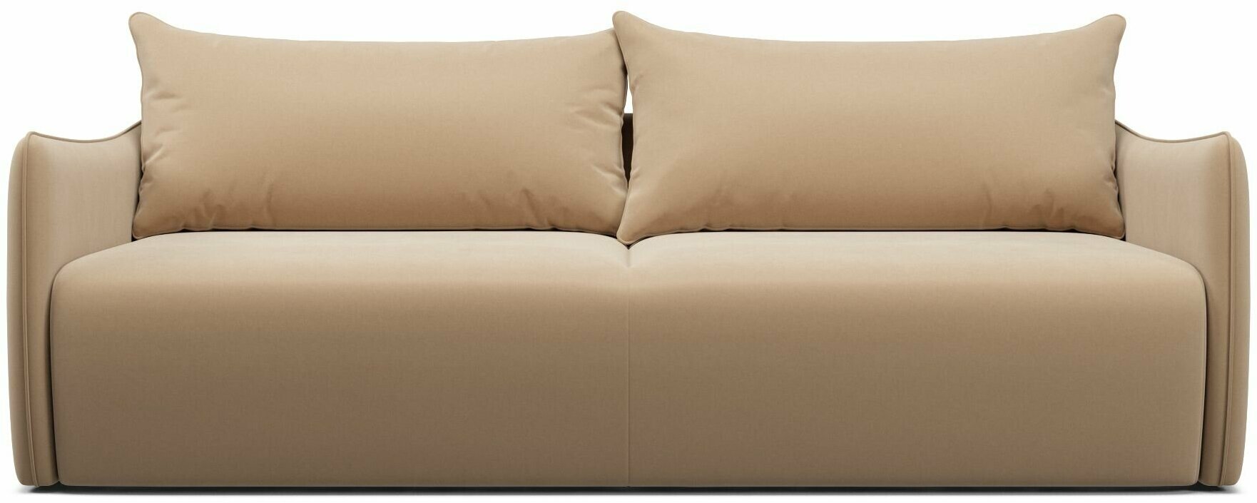 Диван кровать Нико, прямой, раскладной Еврокнижка 216х105 Велюр Enigma 4 бежевый