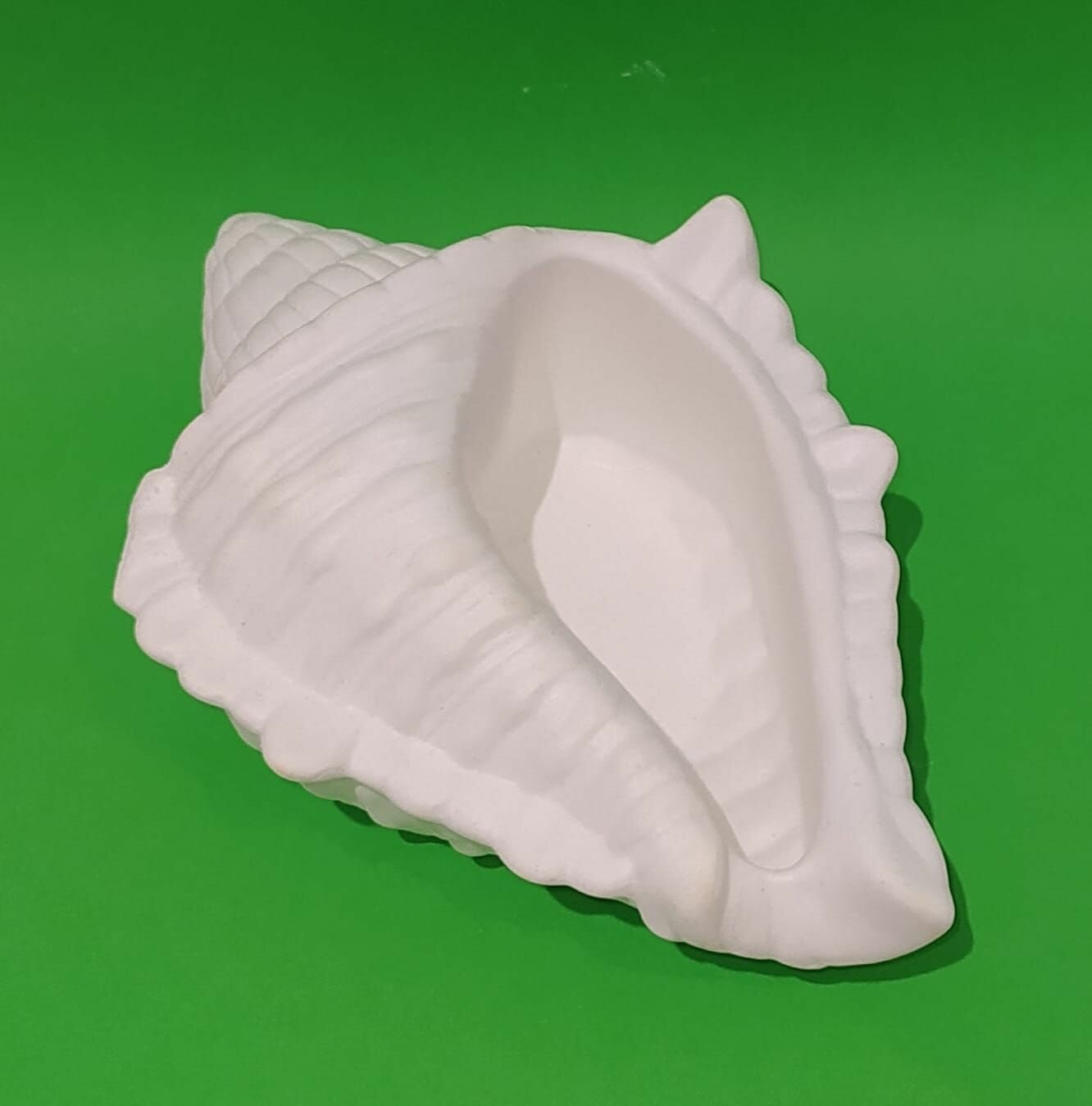 Заготовка из гипса под роспись, ракушка большая, подсвечник, кашпо, 17*12*6 см- 1шт