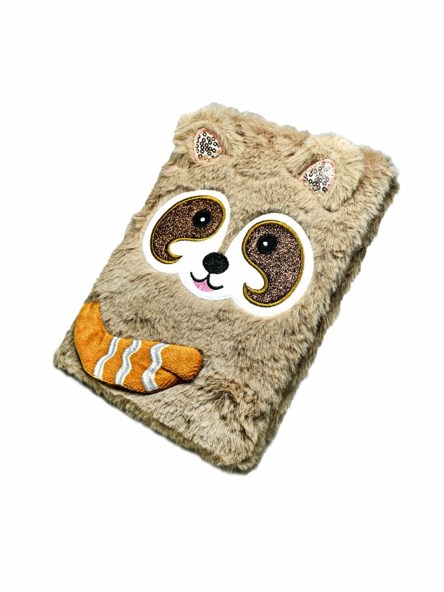 Блокнот формата А5, 80 листов, меховой