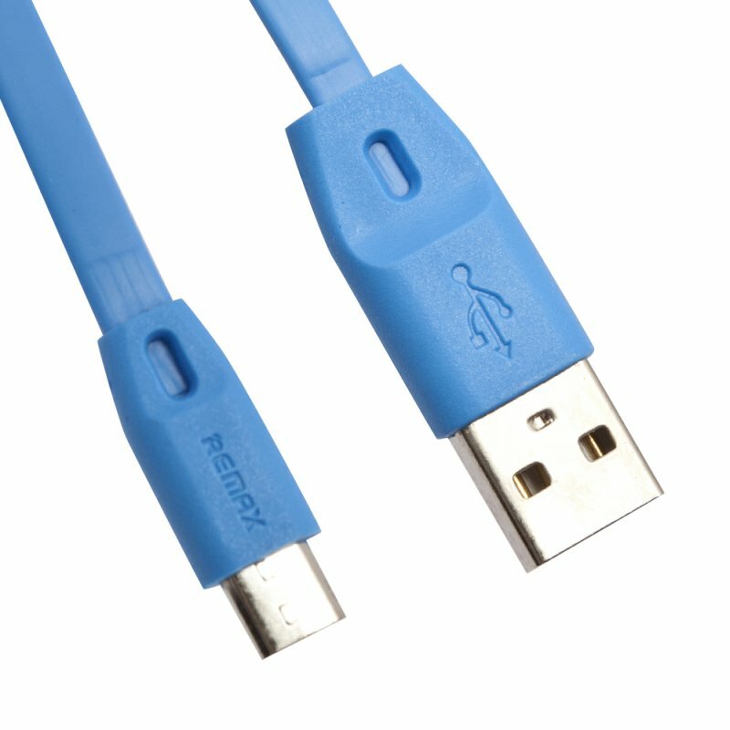 USB Дата-кабель Remax Full Speed для смартфона MicroUSB, 1 метр, голубой
