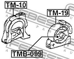 Подушка двиг. перед. TOYOTA COROLLA AE100/EE100/CE, TM19 FEBEST TM-19