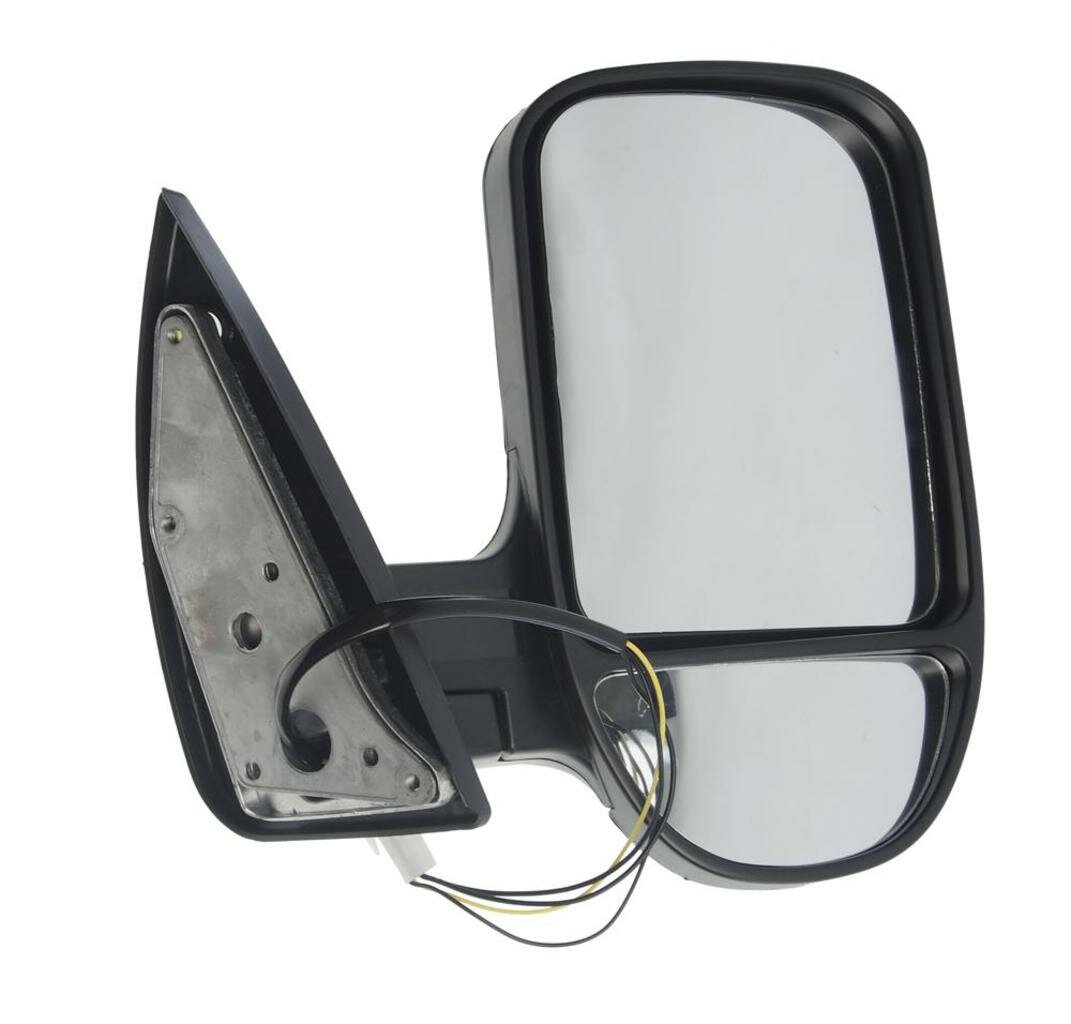 Зеркало боковое ГАЗ-3302 Бизнес правое обогрев с повторителем поворота Белый глянец SKV