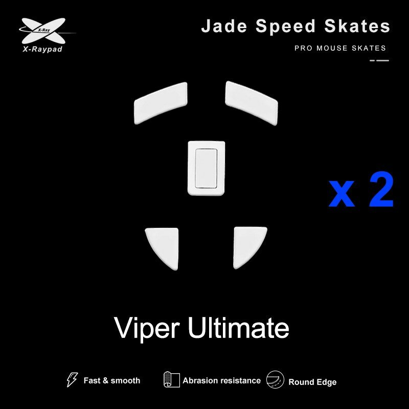Ножки для мыши (глайды) X-raypad Jade для Razer Viper Ultimate, комплект из 2-х наборов
