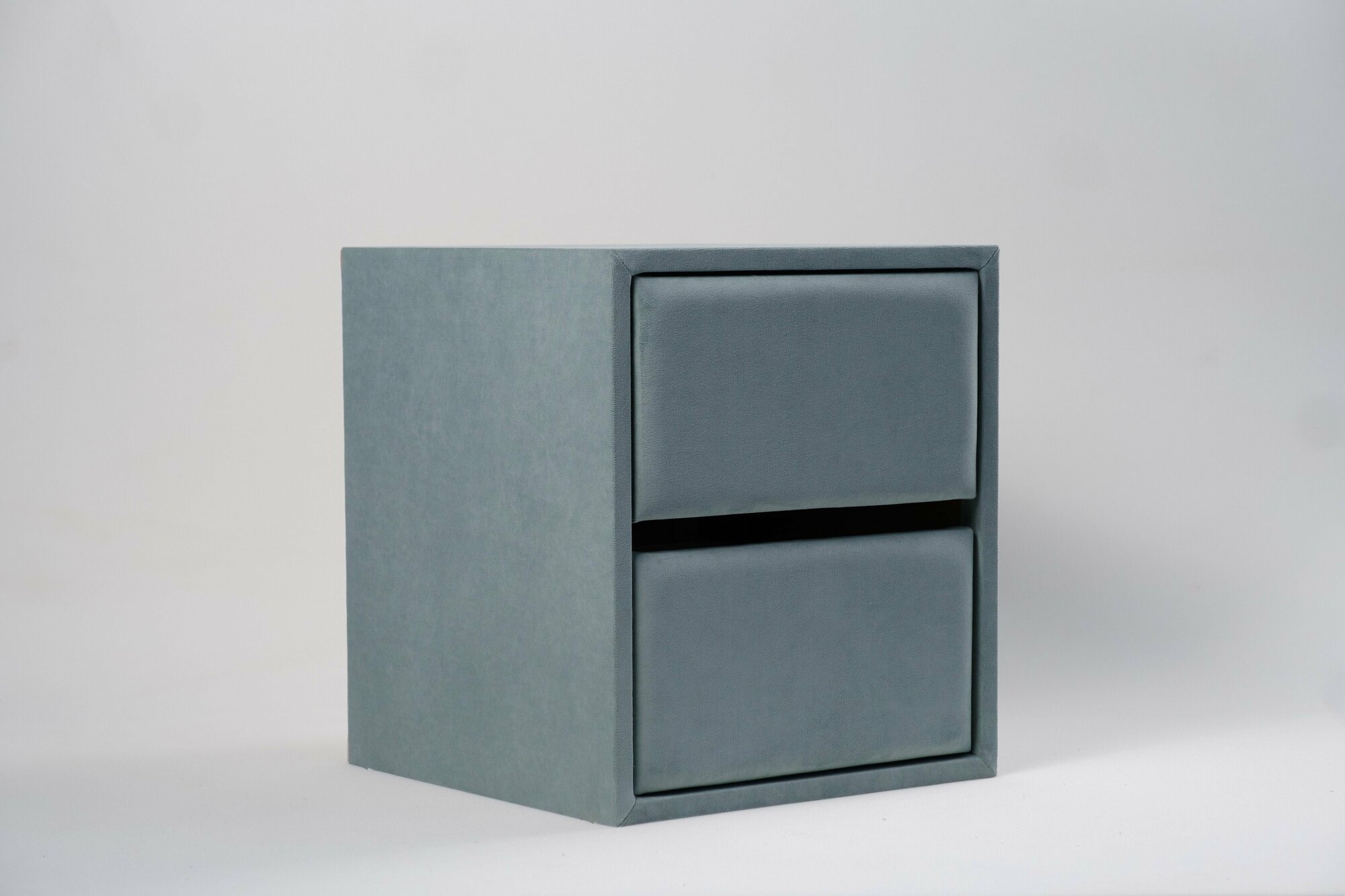 Прикроватная тумба VIERO, 2 выдвижных ящика, бирюзовая, ЛДСП, 40 см x 45 см x 40 см