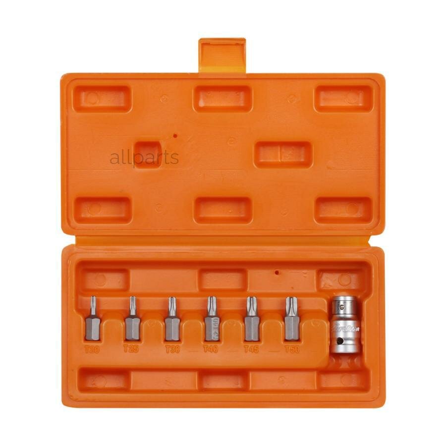 AIRLINE ATB20 Набор бит вставок TORX 3/8 30мм с держателем бит 1/2 DR 7 предметов в кейсе