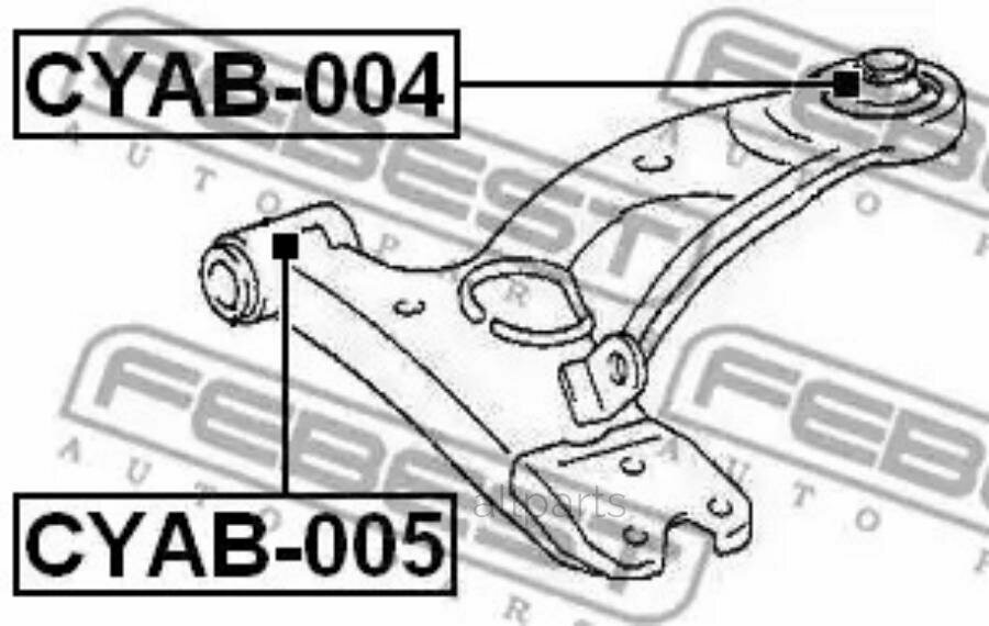 FEBEST CYAB-005 Сайлентблок рычага CHERY TIGGO 06- пер. подв. пер.