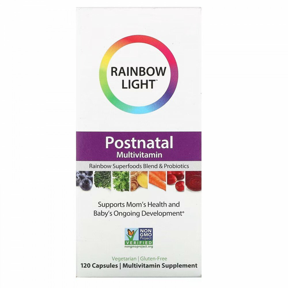 Rainbow Light, мультивитамины для послеродового периода, 120 капсул