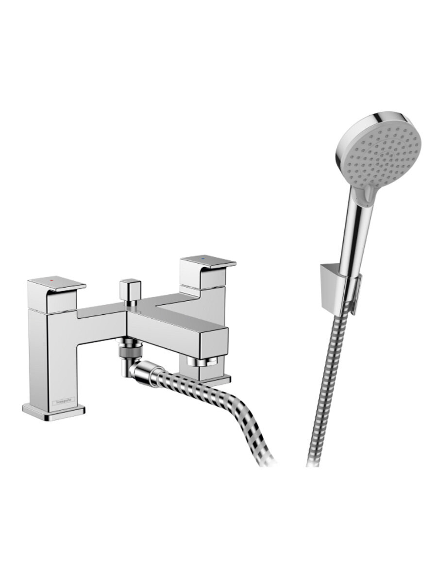 Смеситель на борт ванны с гарнитуром, Hansgrohe Vernis Shape 71462000