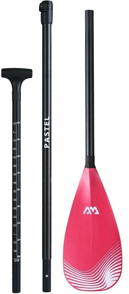 Весло для SUP-доски Aqua Marina PASTEL (Pink) Fiberglass/Carbon розовый S23